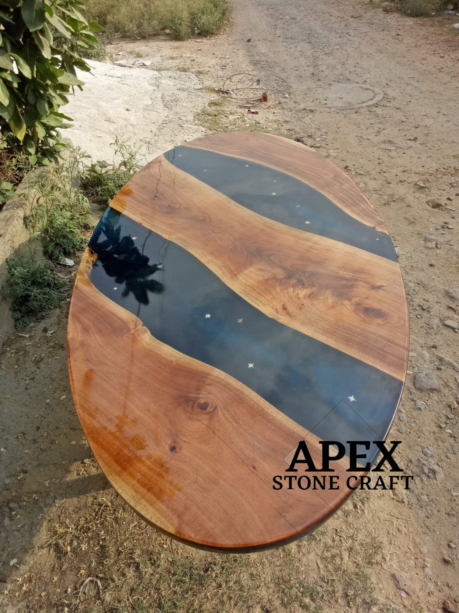 Oval Epoxy Dining Tabletop Epoxy Wooden Table Epoxy Resin Furniture for Living Room - Etsy