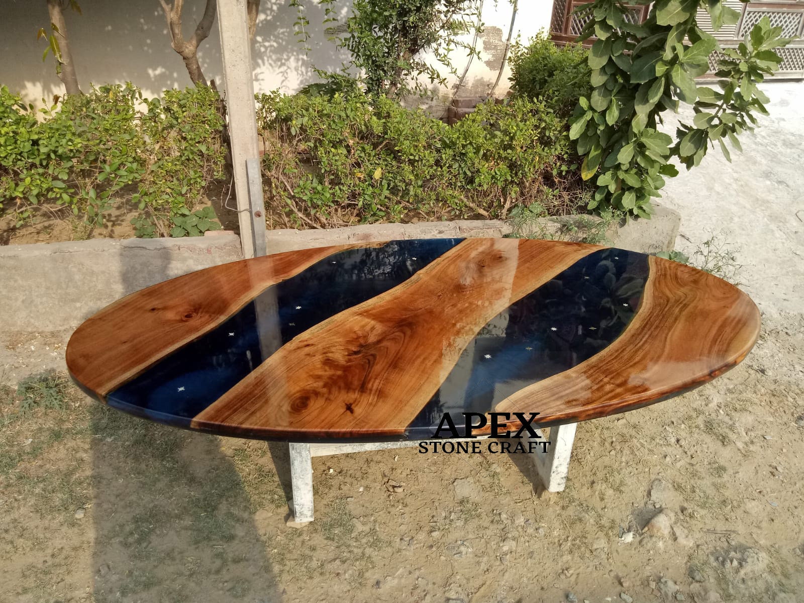 Oval Epoxy Dining Tabletop Epoxy Wooden Table Epoxy Resin Furniture for Living Room - Etsy