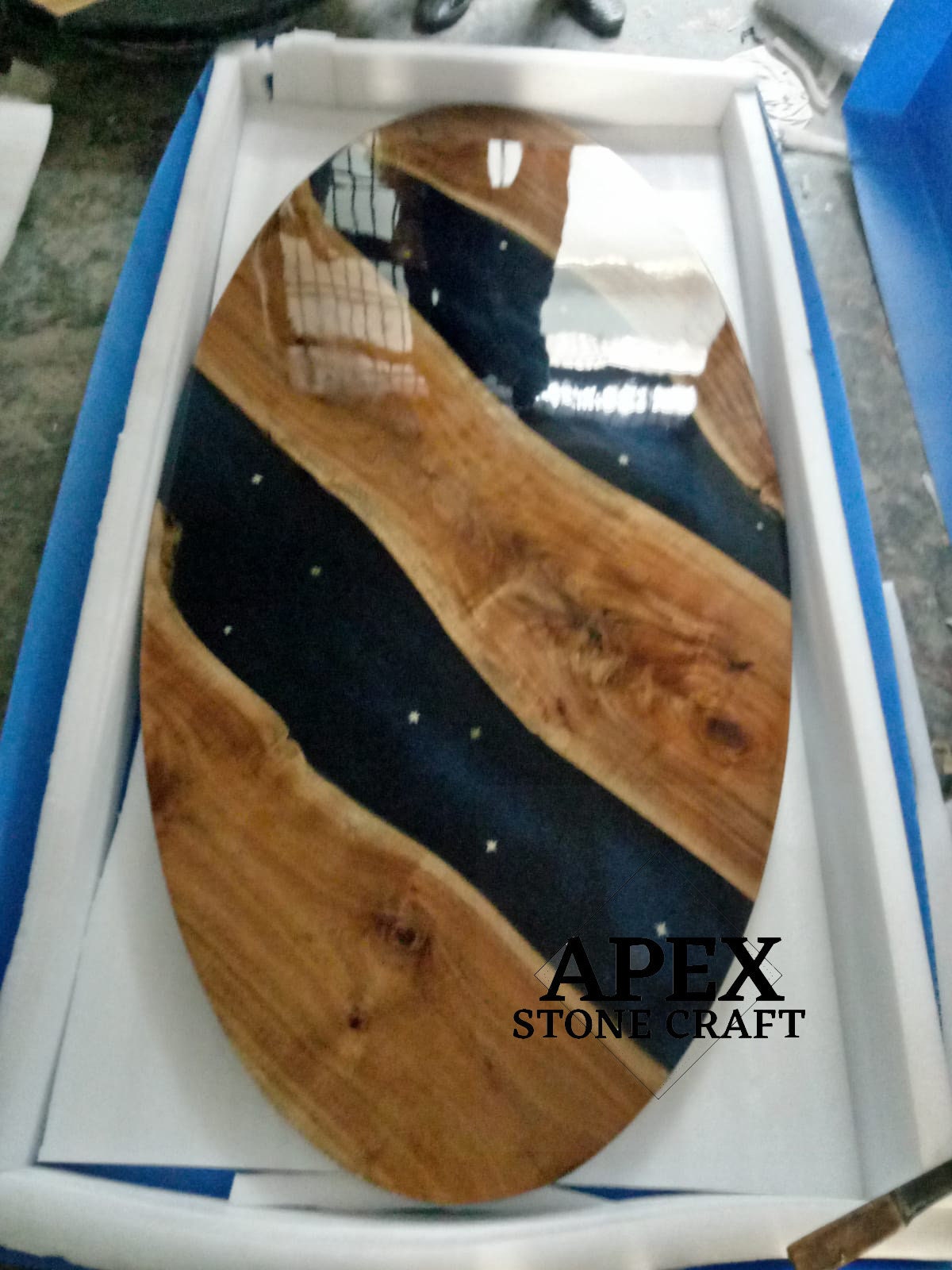 Oval Epoxy Dining Tabletop Epoxy Wooden Table Epoxy Resin Furniture for Living Room - Etsy