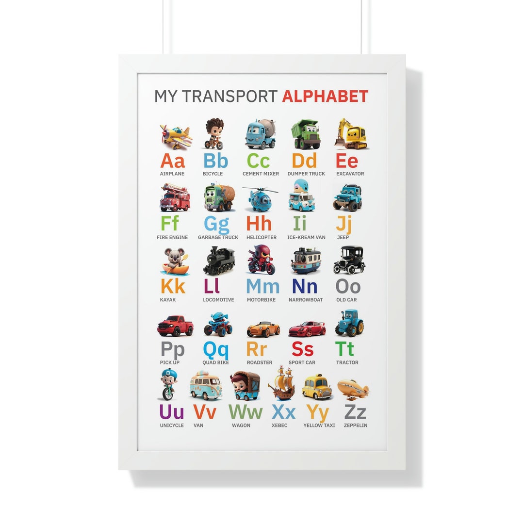 My Funny 3D Transport Alphabet 20 X 30, Transportation ABC, Cars ...