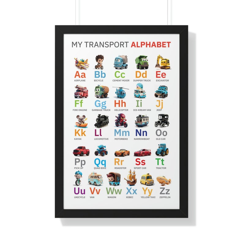 My Funny 3D Transport Alphabet 20 X 30, Transportation ABC, Cars ...