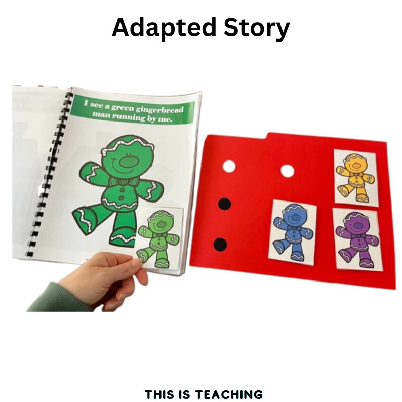 Gingerbread Man Adapted Story & Color Activities Preschool Special ...