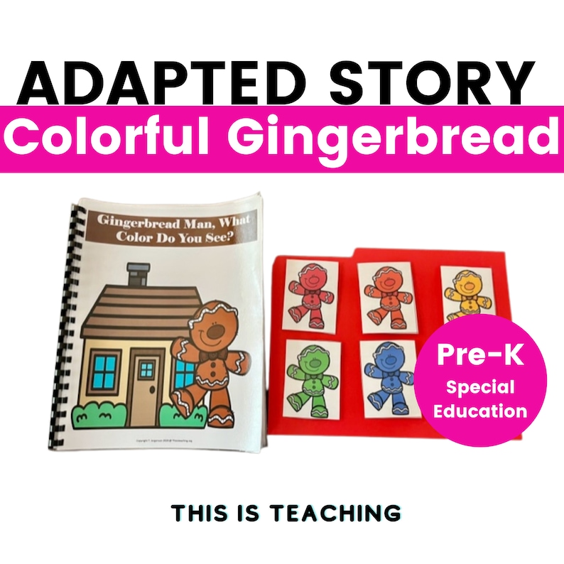 Gingerbread Man Adapted Story & Color Activities Preschool Special ...