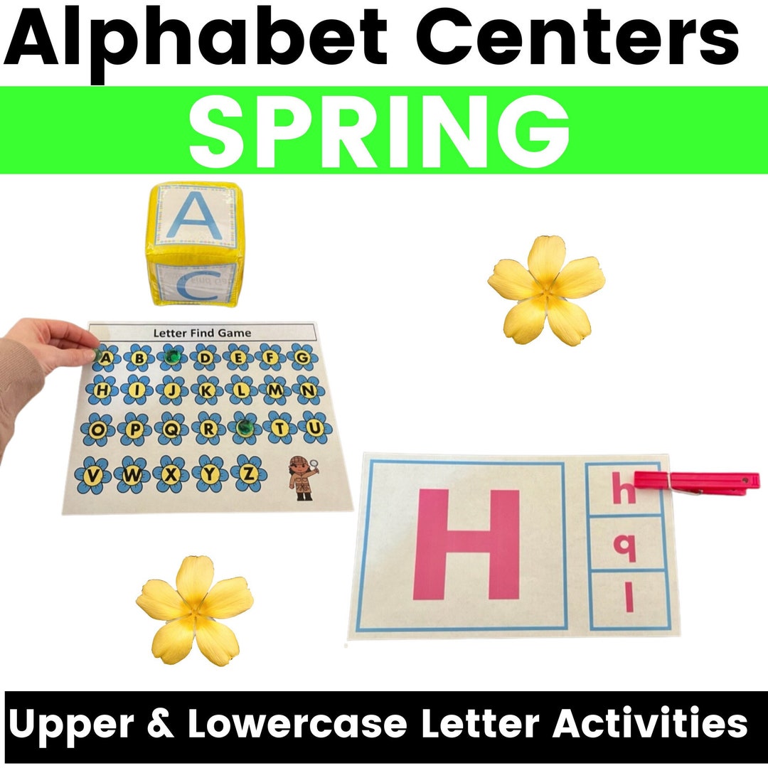 Spring Centers Alphabet Letters & Games Preschool Special Education - Etsy