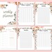 Editable Floral Weekly Planner | Printable, Digital | Weekly Planner ...
