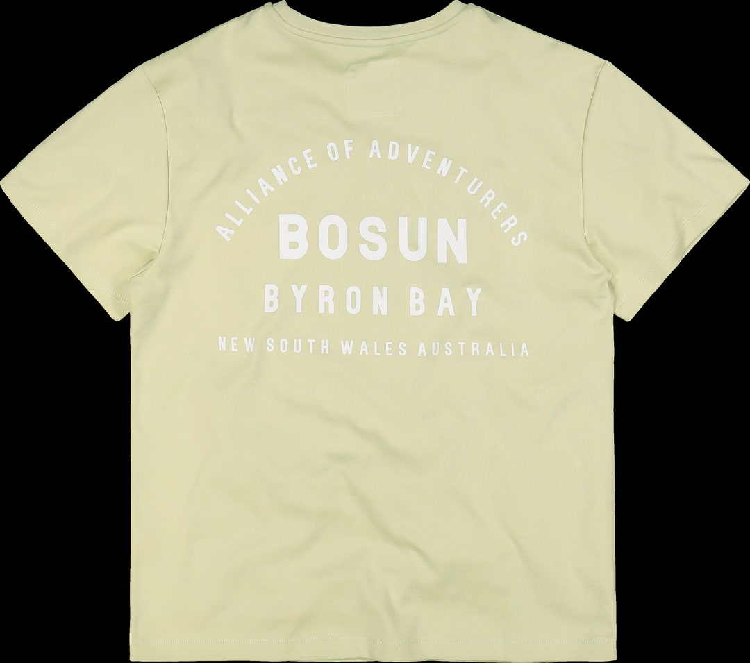 Bosun Byron Bay Organic Cotton T Shirt, Sage Green, Printed Logo - Etsy