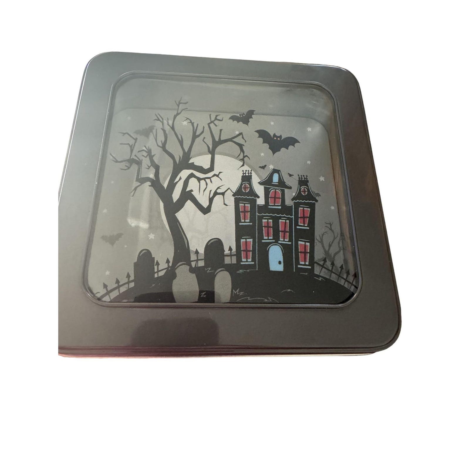 Halloween Haunted House Metal Candy Box 8x8 Plexiglass 8x8 Light Box - Etsy