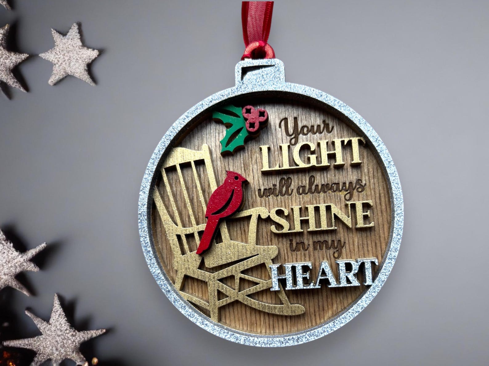 Remembrance 3 Layer Wood Ornament - Etsy