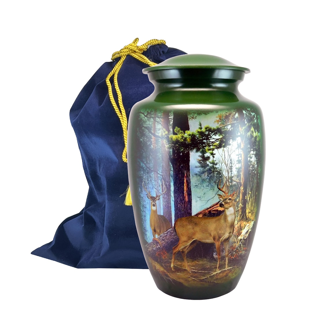 Deer Urn Cremation Urn for Human Ashes Funeral Urn Handcrafted Urn for ...