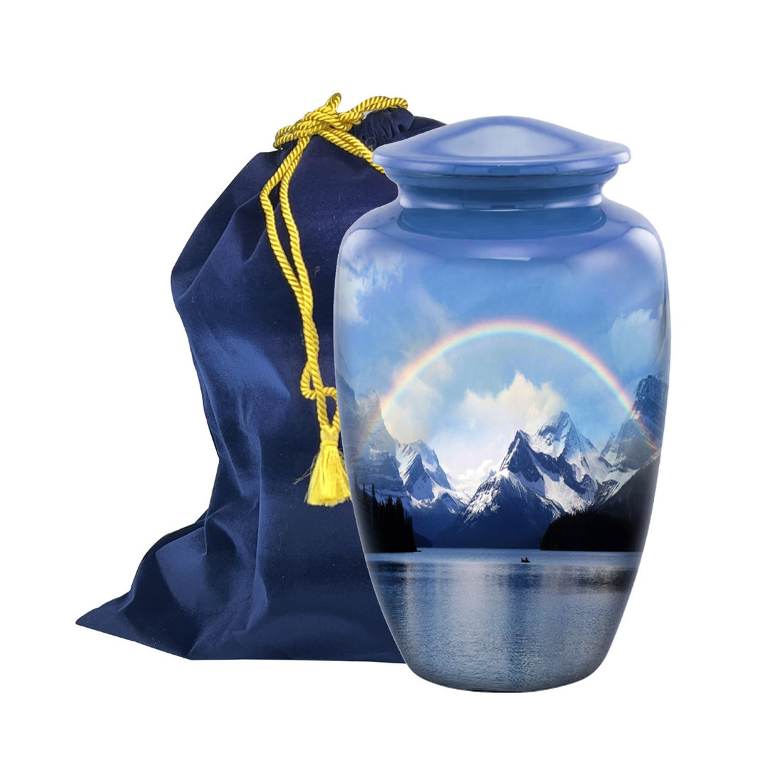 Rainbow Urn Adult Urn Cremation Urn for Human Ashes Handmade Keepsake ...