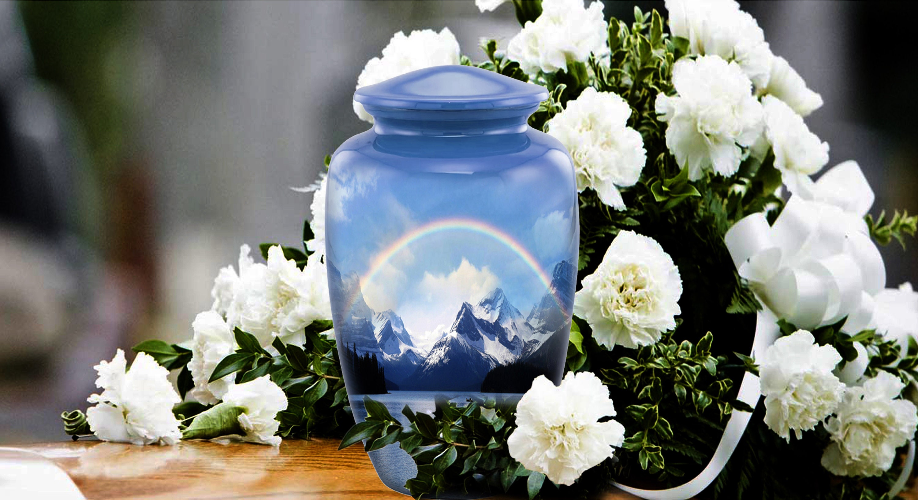 Rainbow Urn Adult Urn Cremation Urn for Human Ashes Handmade Keepsake ...