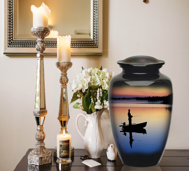 Fishing Urn Cremation Urns for Ashes Adult, Fisherman Cremation Urn ...