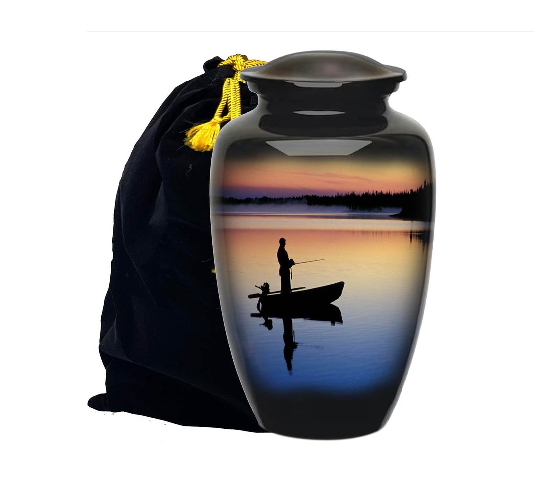 Fishing Urn Cremation Urns for Ashes Adult, Fisherman Cremation Urn ...