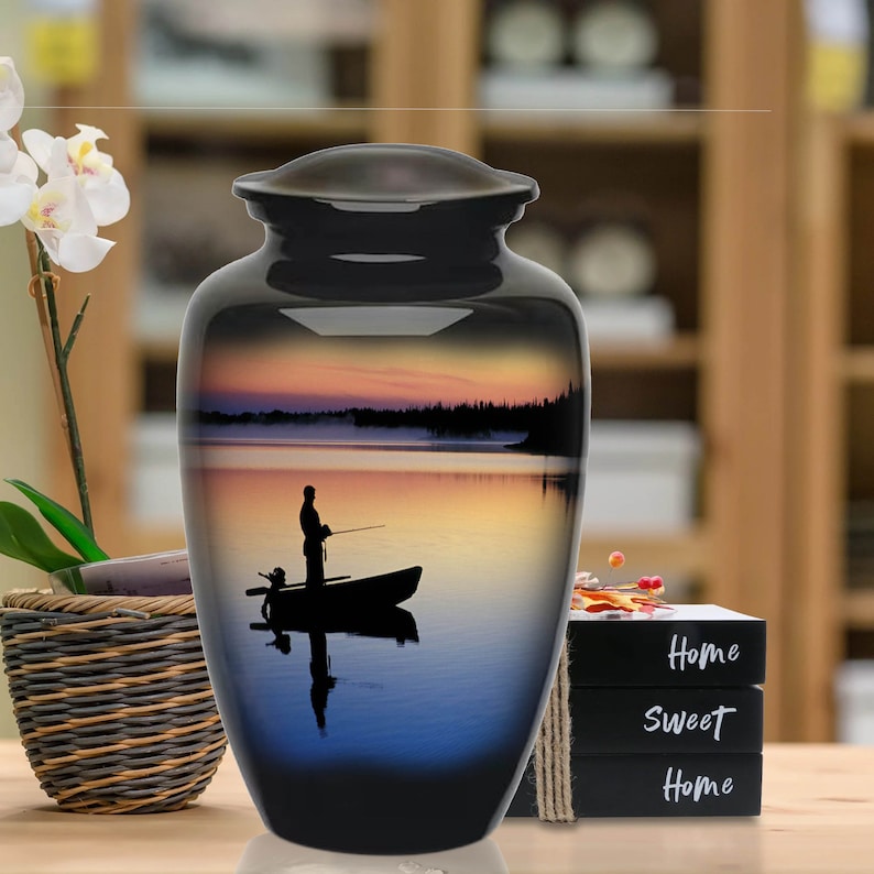 Fishing Urn Cremation Urns for Ashes Adult, Fisherman Cremation Urn ...