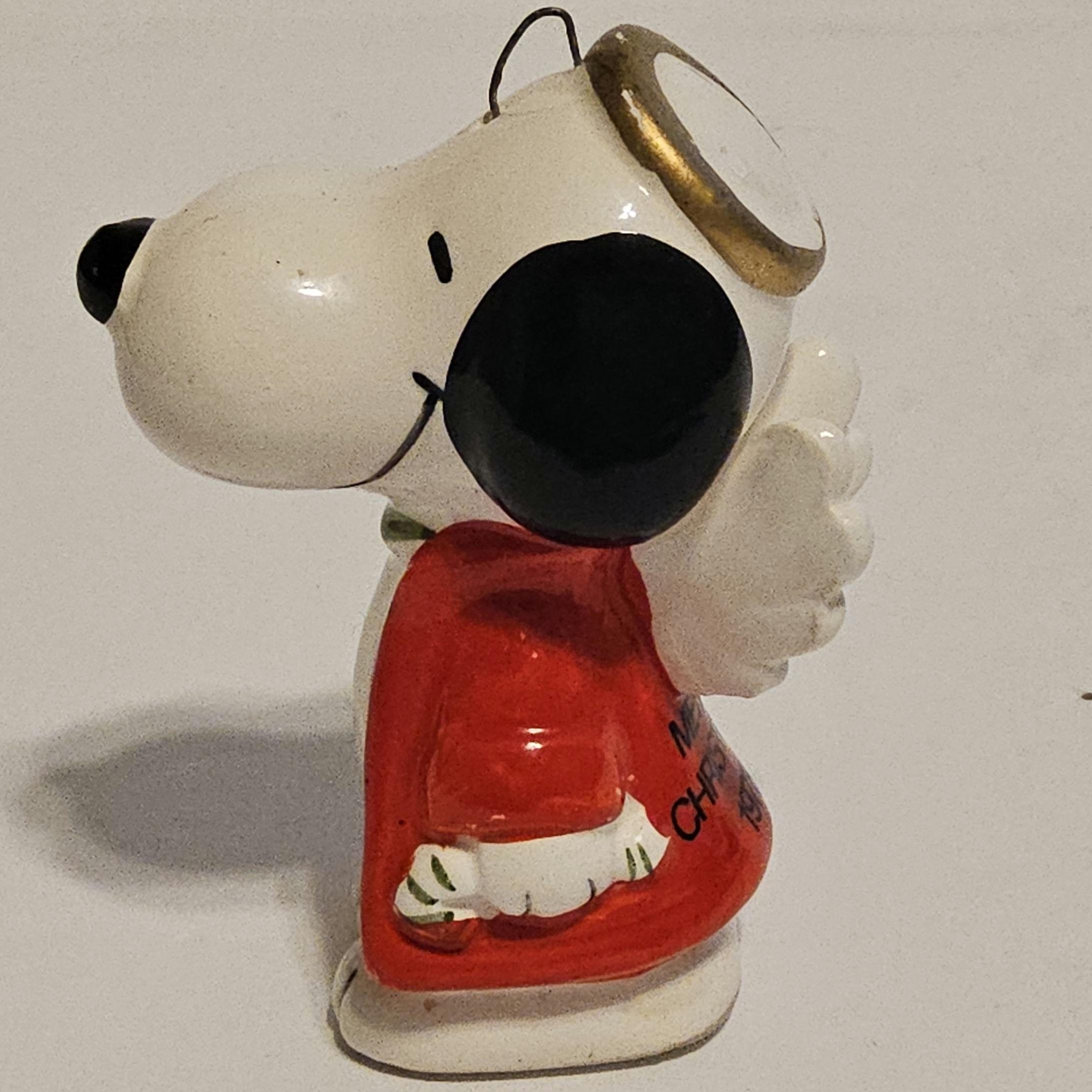 Vintage 1978 Snoopy Angel Christmas Ornament Peanuts Collectible ...