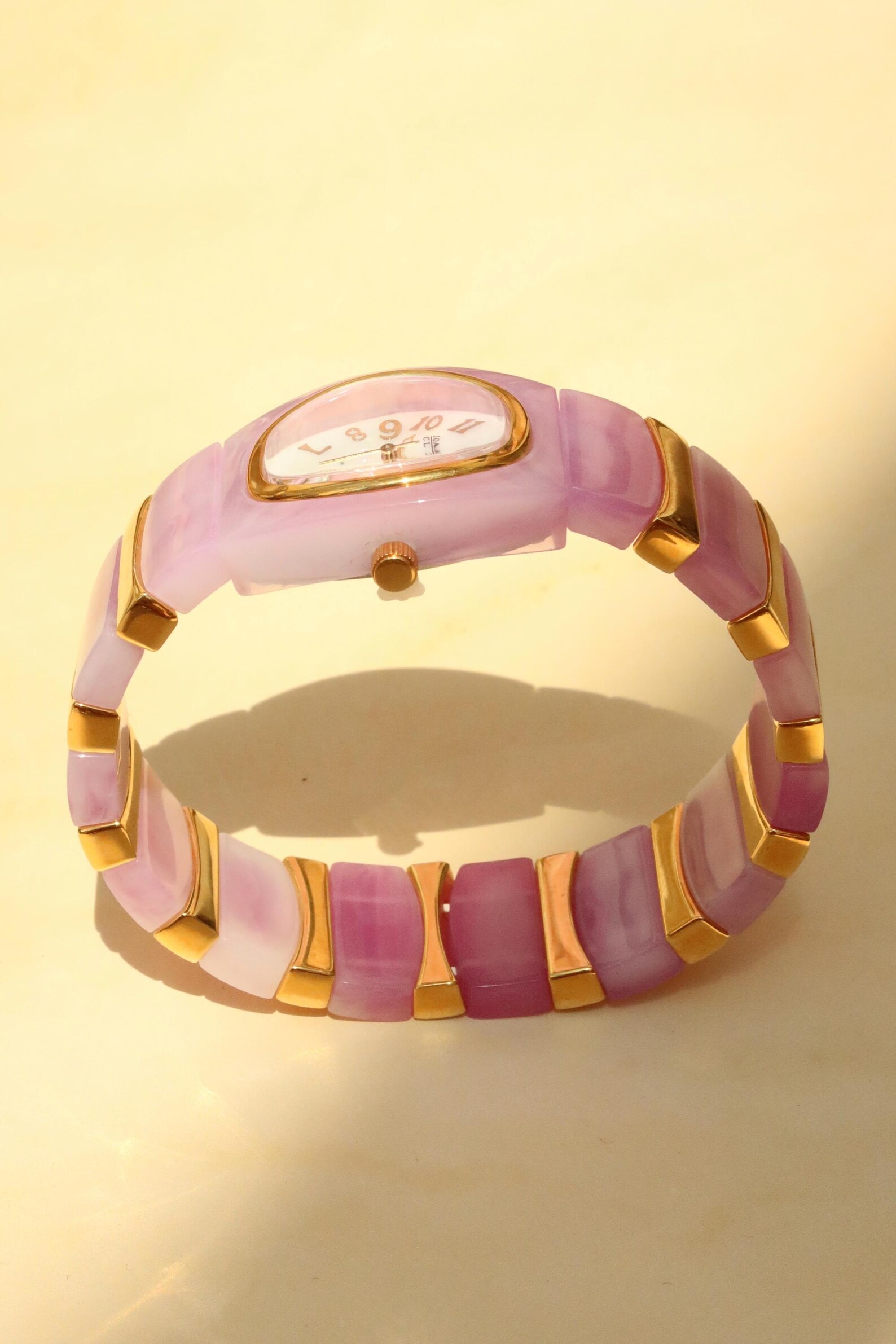 Vintage Joan Rivers Pink Stretch Watch: Gold Tone 90s Y2K Bracelet - Etsy