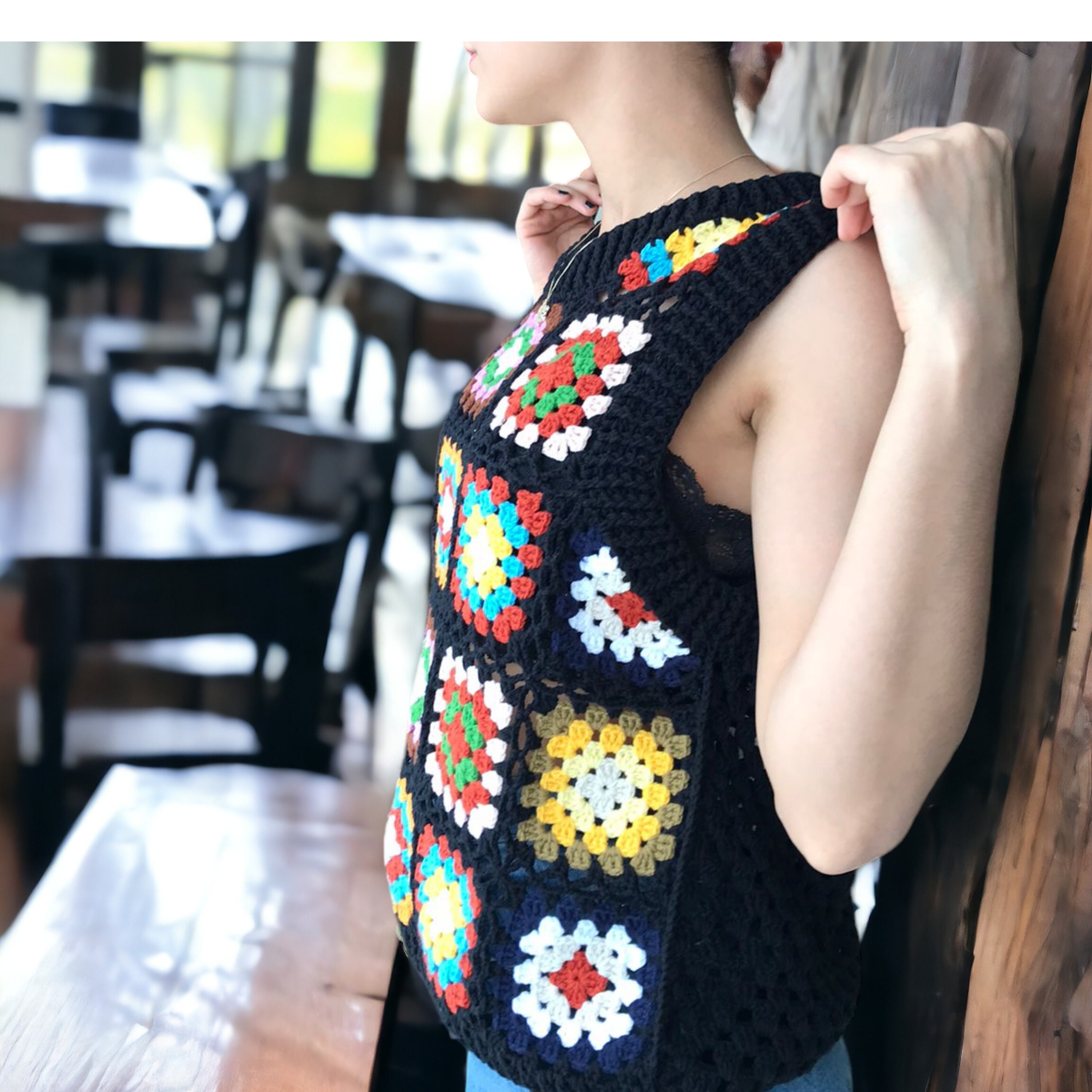 Patchwork Sweater, Granny Square Sweater, Granny Square Vest, Handmade ...