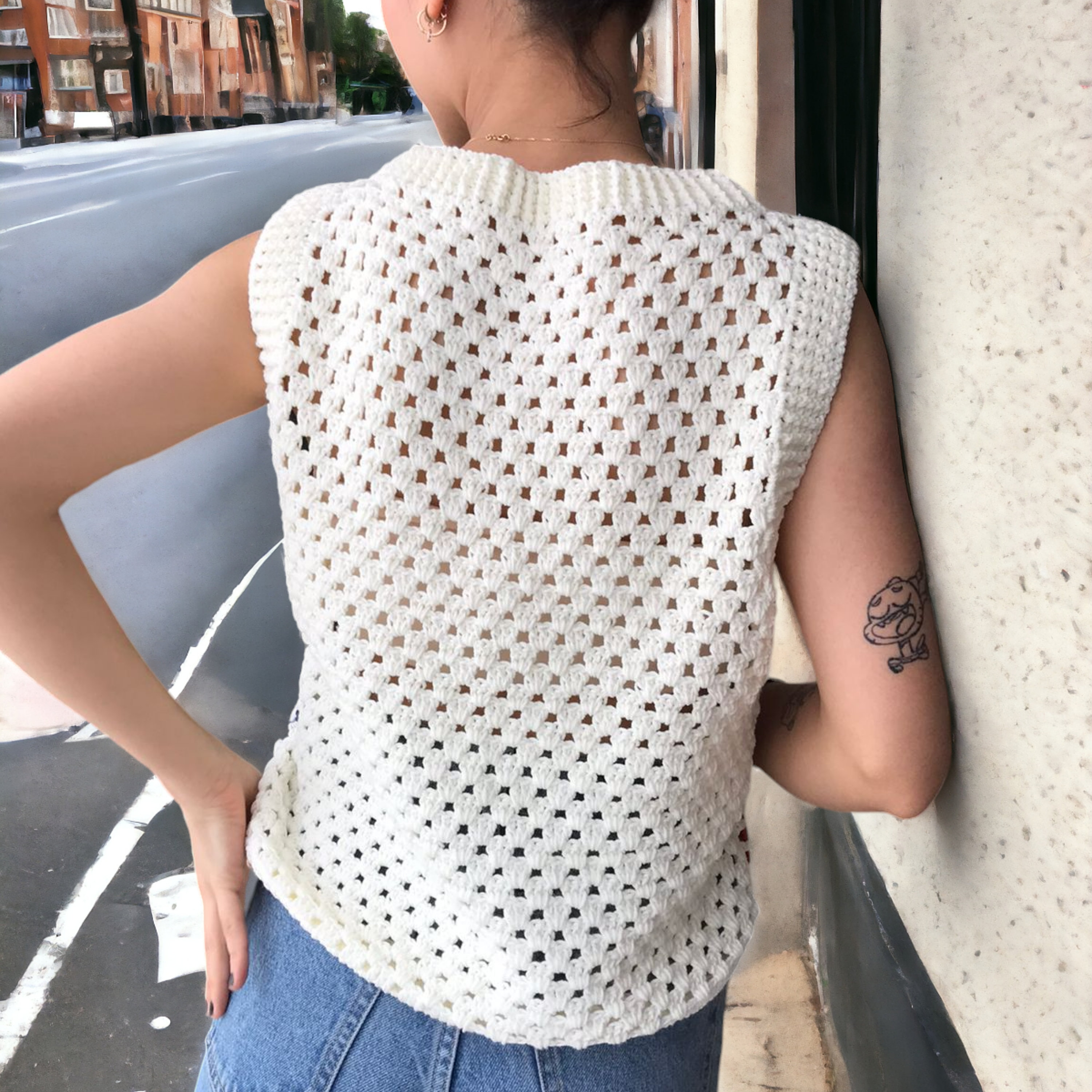 Patchwork Sweater, Granny Square Sweater, Granny Square Vest, Handmade ...