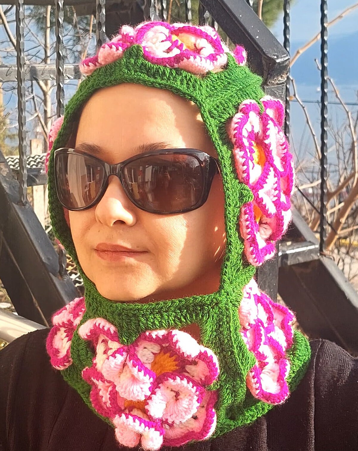 Crochet Balaclava, Colorful Boutque Style Snow Mask With 2 Different ...