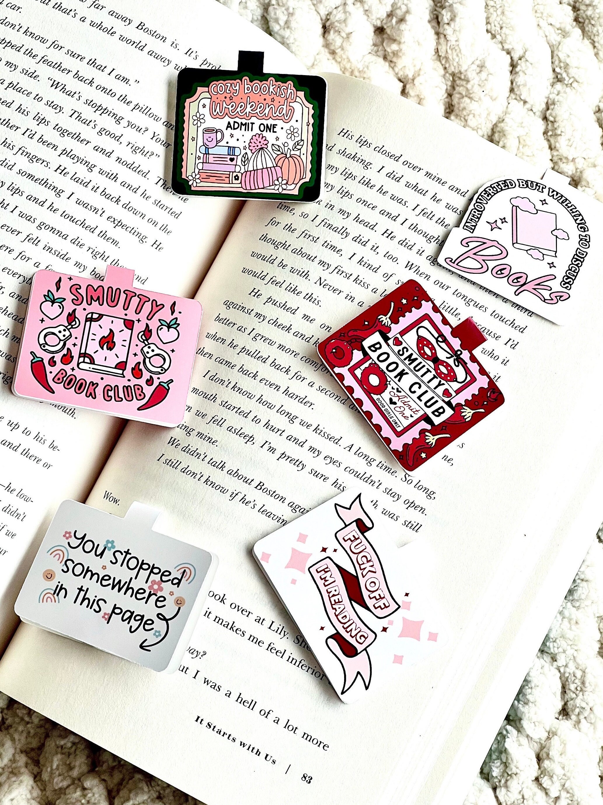 Cozy Bookish Weekend Bookmark Magnetic Bookmark Booktok Bookish Book ...