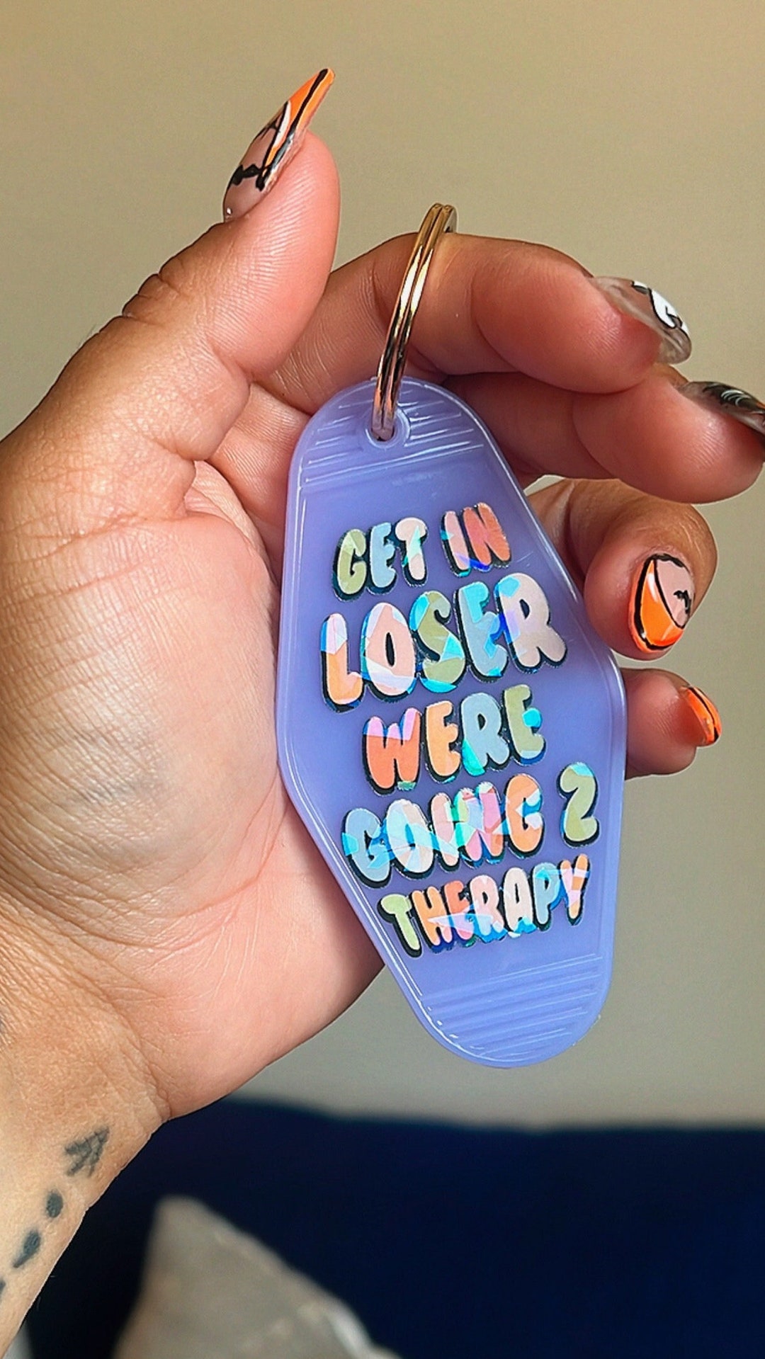 Therapy Motel Keychain Mental Health Stocking Stuffer Cute Keychain ...