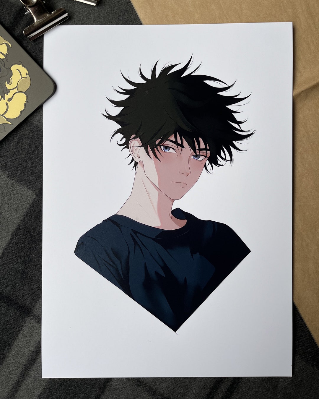 Megumi Fushiguro Print jujutsu Kaisen - Etsy