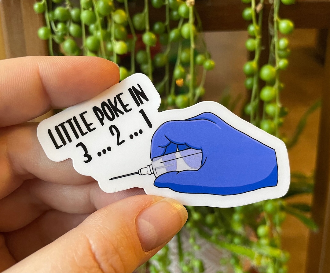 Little Poke Lab Needle Waterproof Vinyl Sticker, Water Bottle Sticker ...