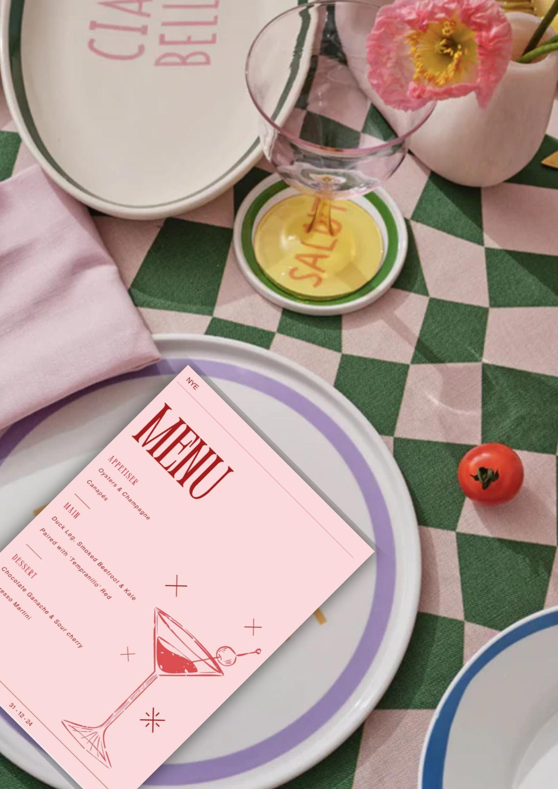 Colorful Food Menu, Aesthetic and Modern Menu, Editable Dinner Menu ...