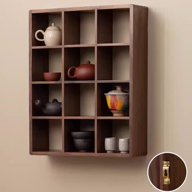 Wooden Wall Tea Cup Display - Etsy