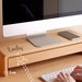 Custom Solid Walnut Minimalism Desk Monitor Riser, Solid Wood Desk ...