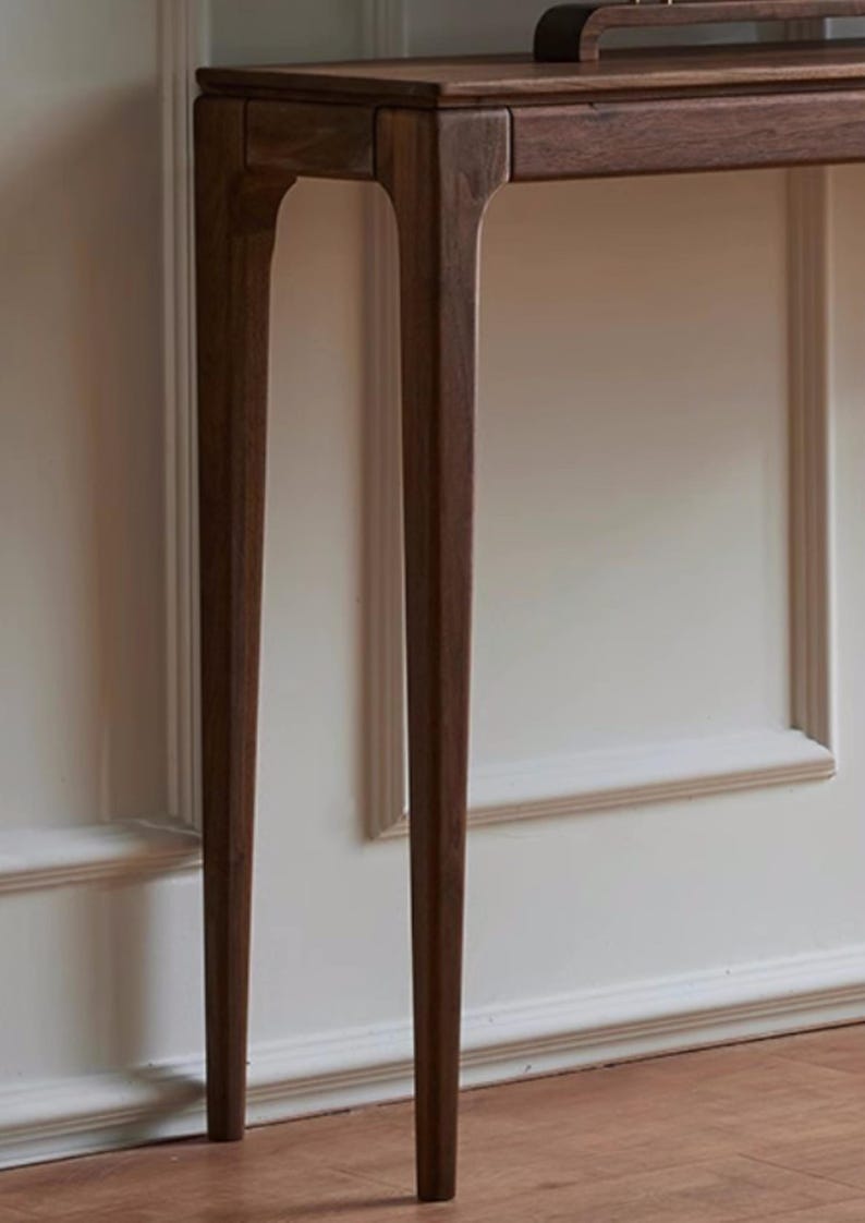 Walnut Console/coffee Table, Long Thin Legs Farmhouse Entry Hallway ...