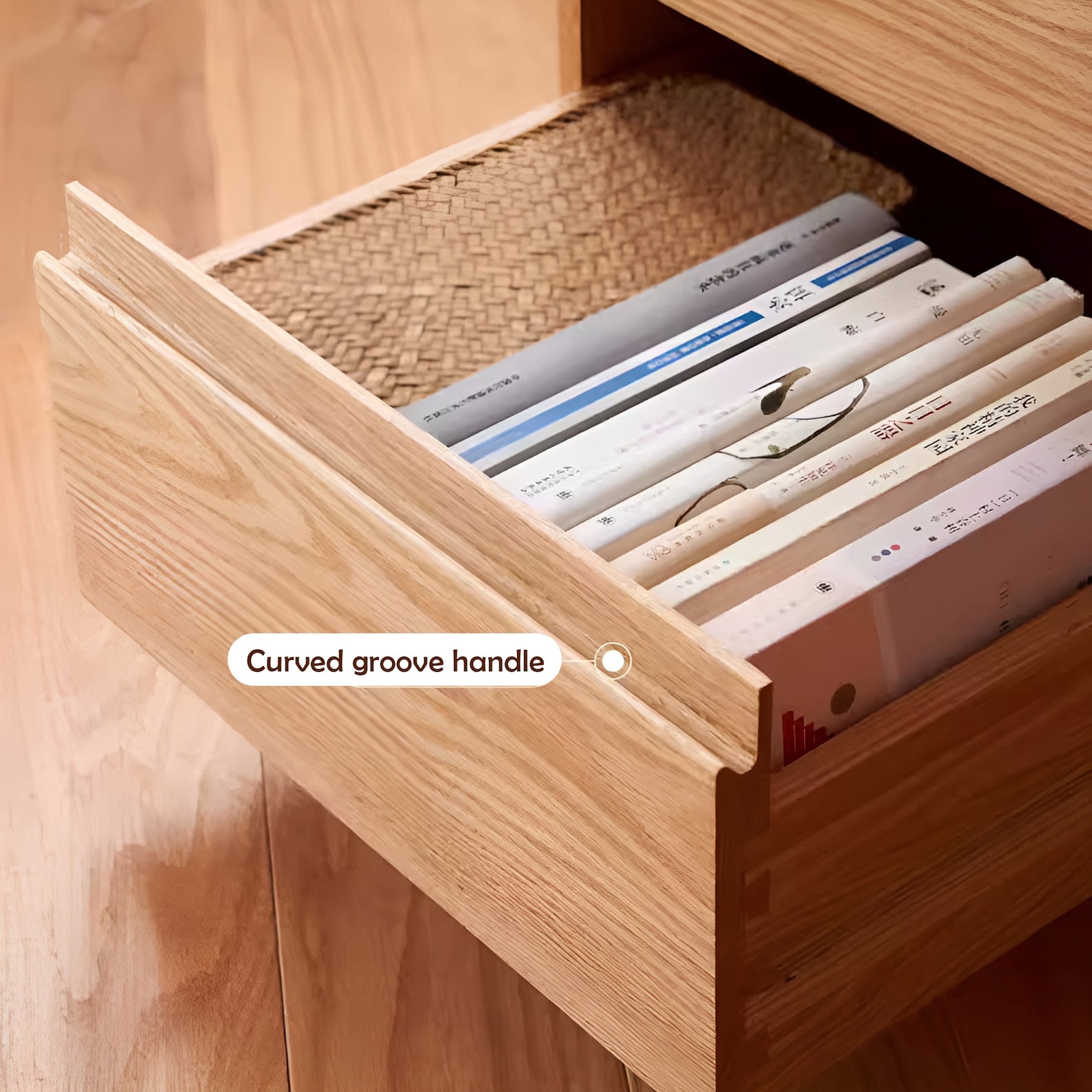 Portable Large Solid Wood Mobile Chest of Drawers With Caster Wheel ...