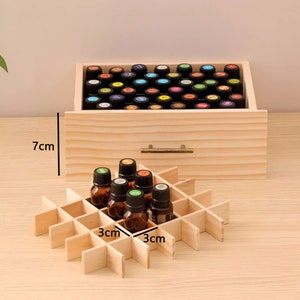 Custom Wooden Nail Polish/essential Oil 90 GRIDS Storage Box With ...