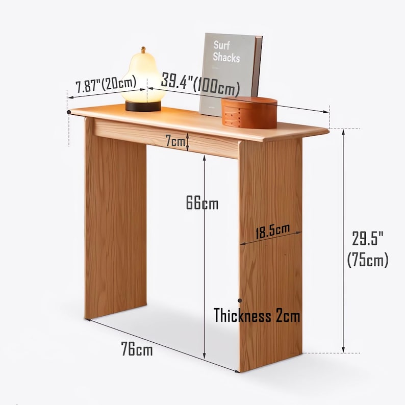 Narrow Console Table, 7.9"/20cm Deep Entry Table, Gift for Home ...