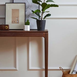Walnut Console/coffee Table With Drawer, Long Thin Legs Farmhouse Entry ...