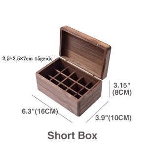 Walnut Wood Essential Oil Storage Box, Natural Living and Wellness ...