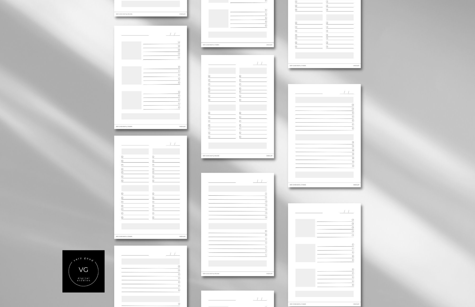 Blank Multi-category Checklist - Simple, Minimalist, Printable, Digital ...