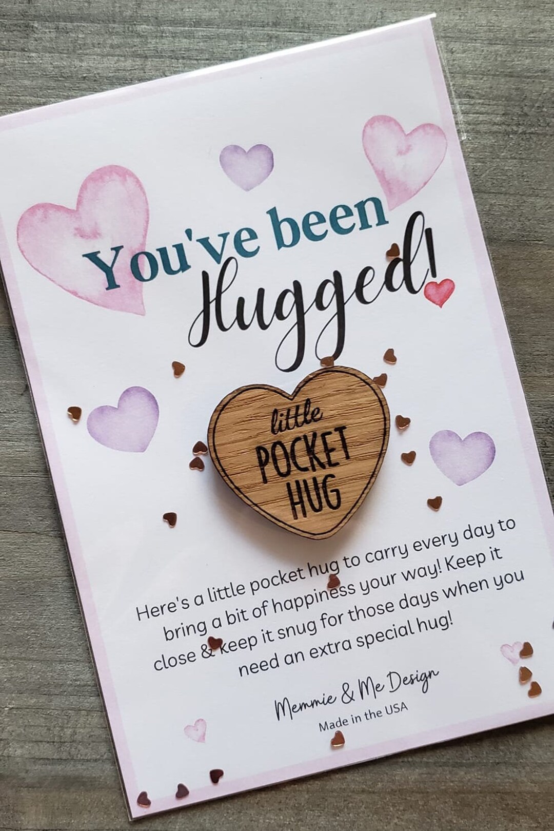 Pocket Hug Charm: You've Been Hugged! - Thinking of You Gift - Etsy