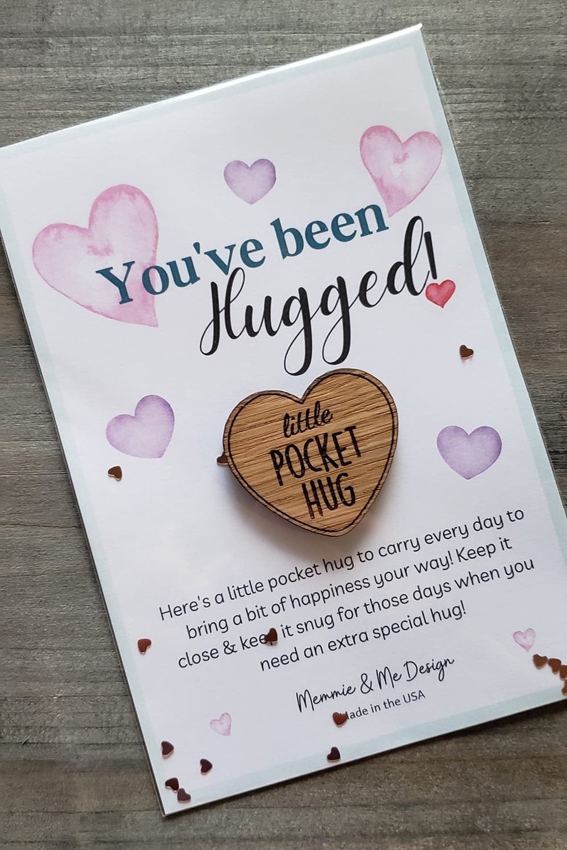 Pocket Hug Charm: You've Been Hugged! - Thinking of You Gift - Etsy