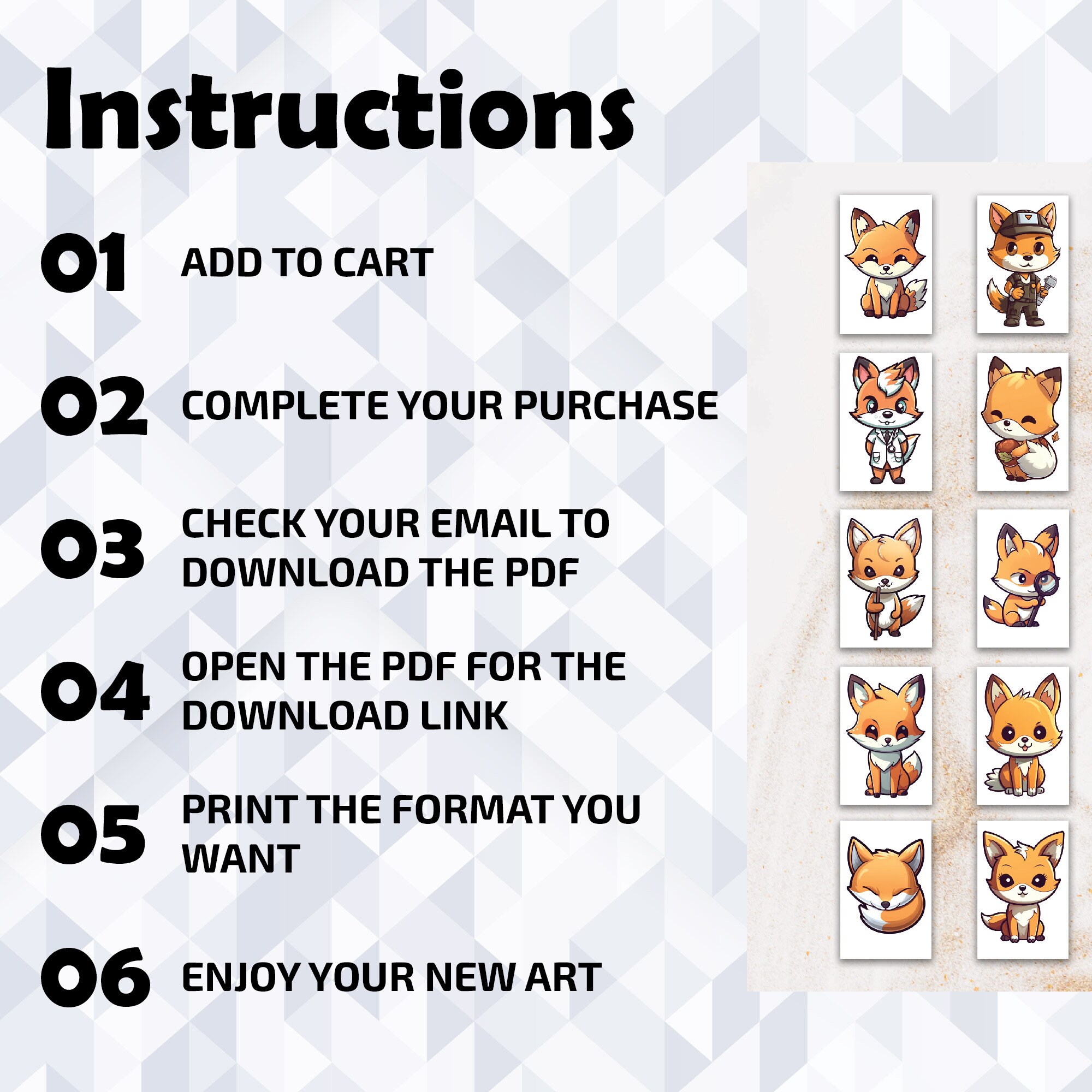 Cute Fox PNG SVG Clip Art Bundle, Cute Animal Clipart Fox Sublimation ...