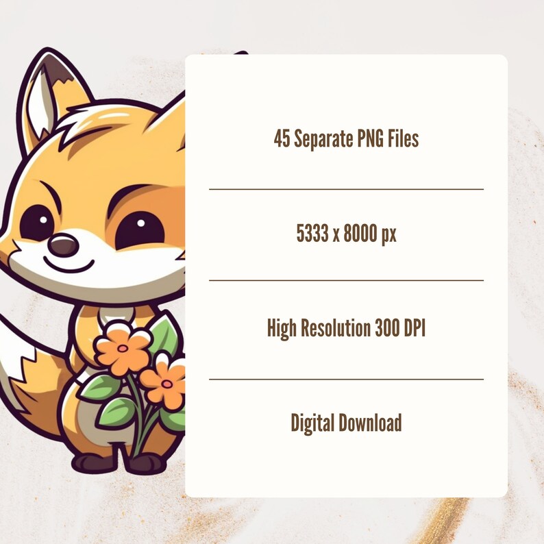 Cute Fox PNG SVG Clip Art Bundle, Cute Animal Clipart Fox Sublimation ...