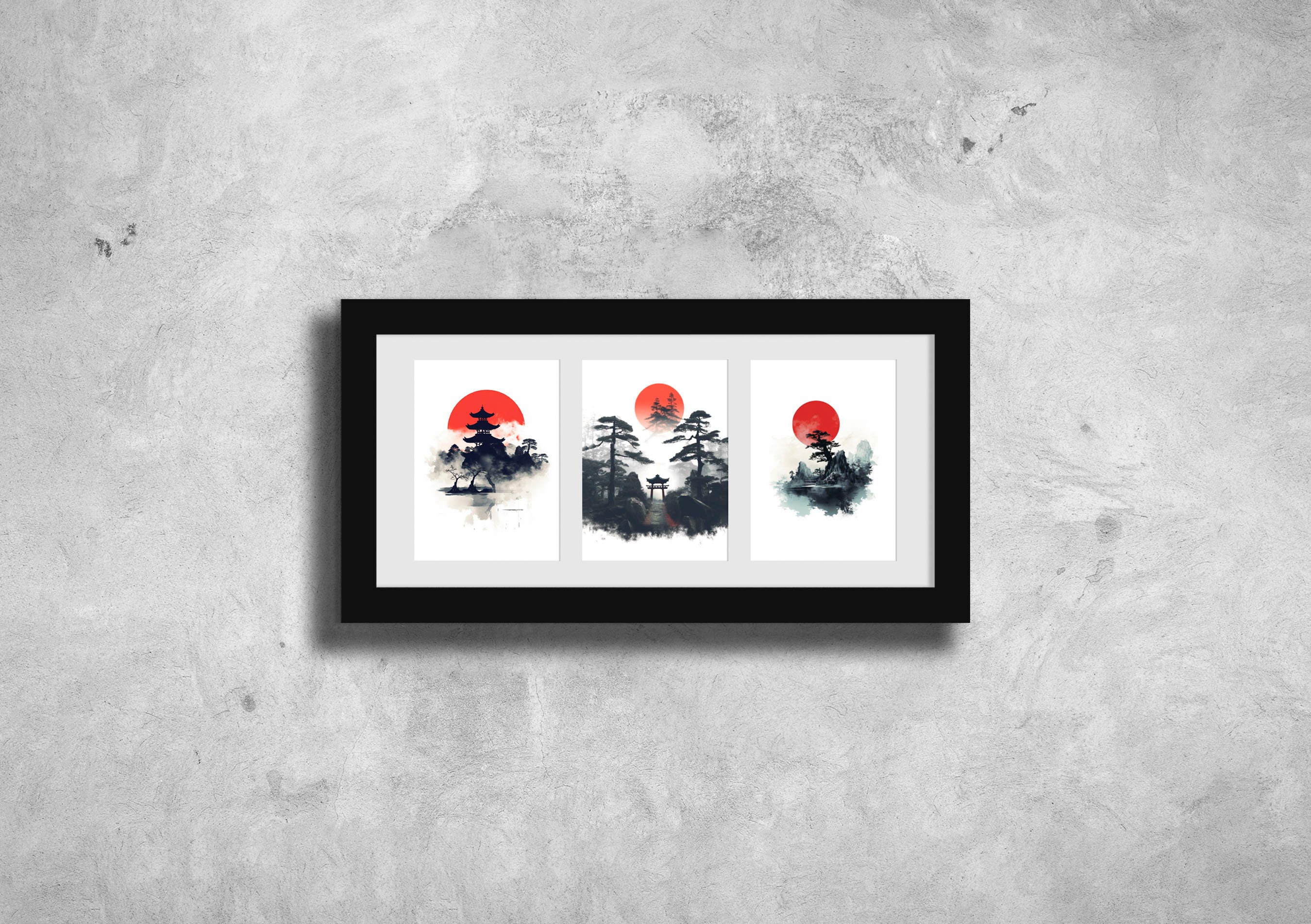 Japandi Wall Art, Minimalist Japanese Maple, Poster Set of 3 Prints ...