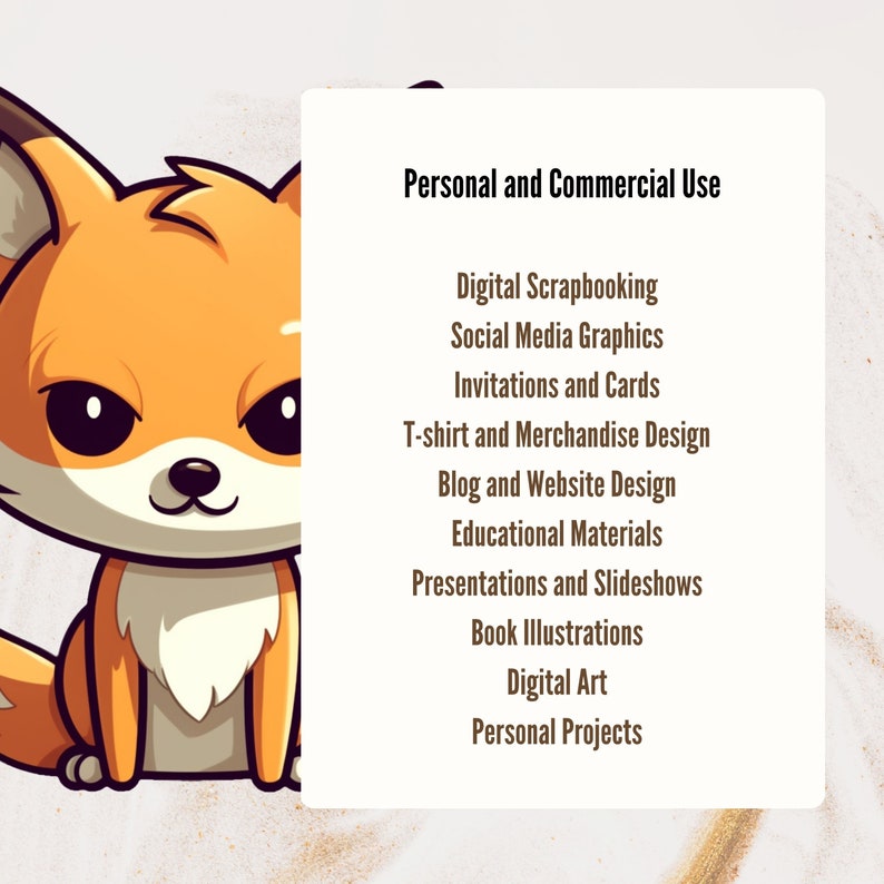 Cute Fox PNG SVG Clip Art Bundle Cute Animal Clipart Fox - Etsy
