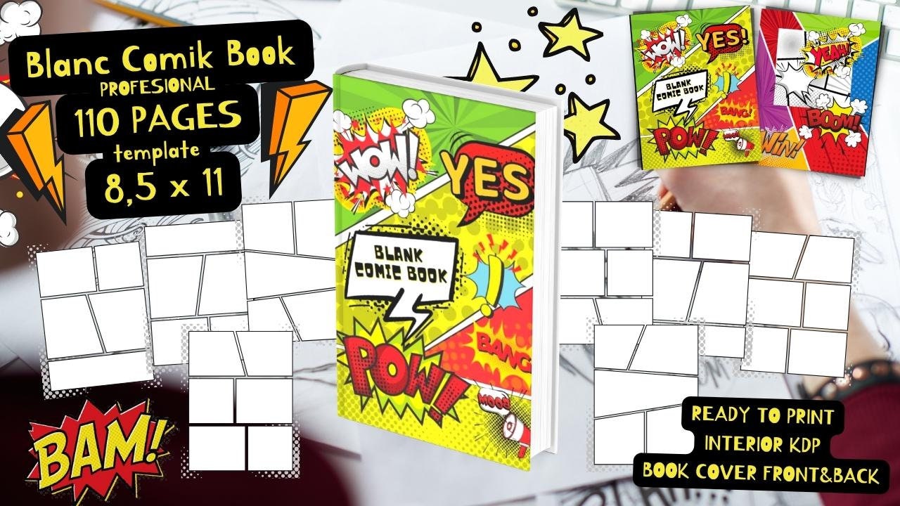 Printable Kids Comic Kindergarten Blank Comic Book for Kids Create Your ...