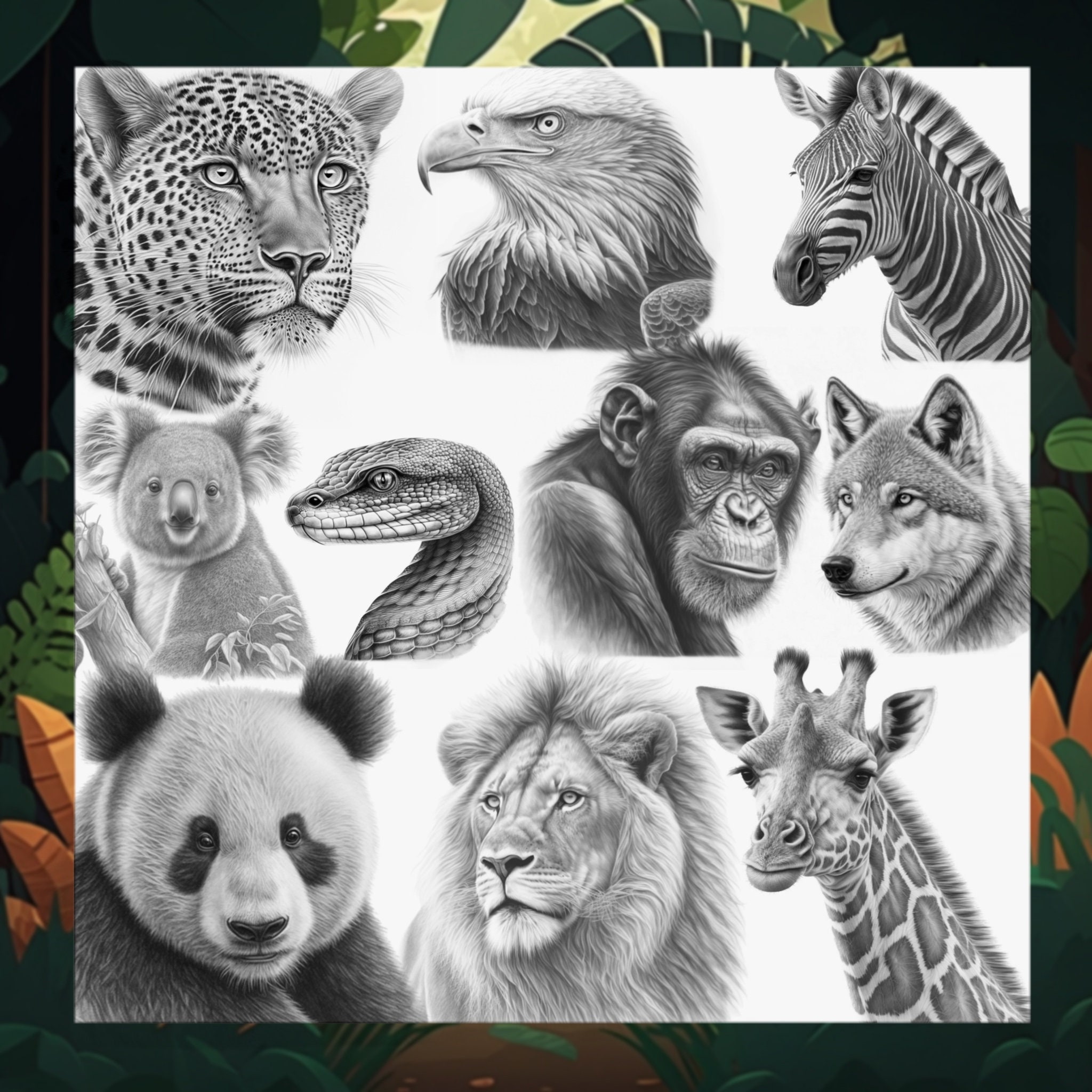 Animal Wildlife Procreate Stamps Digital Art Brushes Pack - Etsy