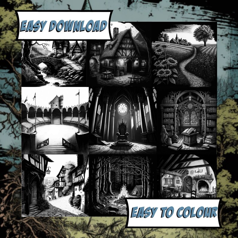 Medieval Fantasy Comic Style Procreate Stamps Digital Art - Etsy