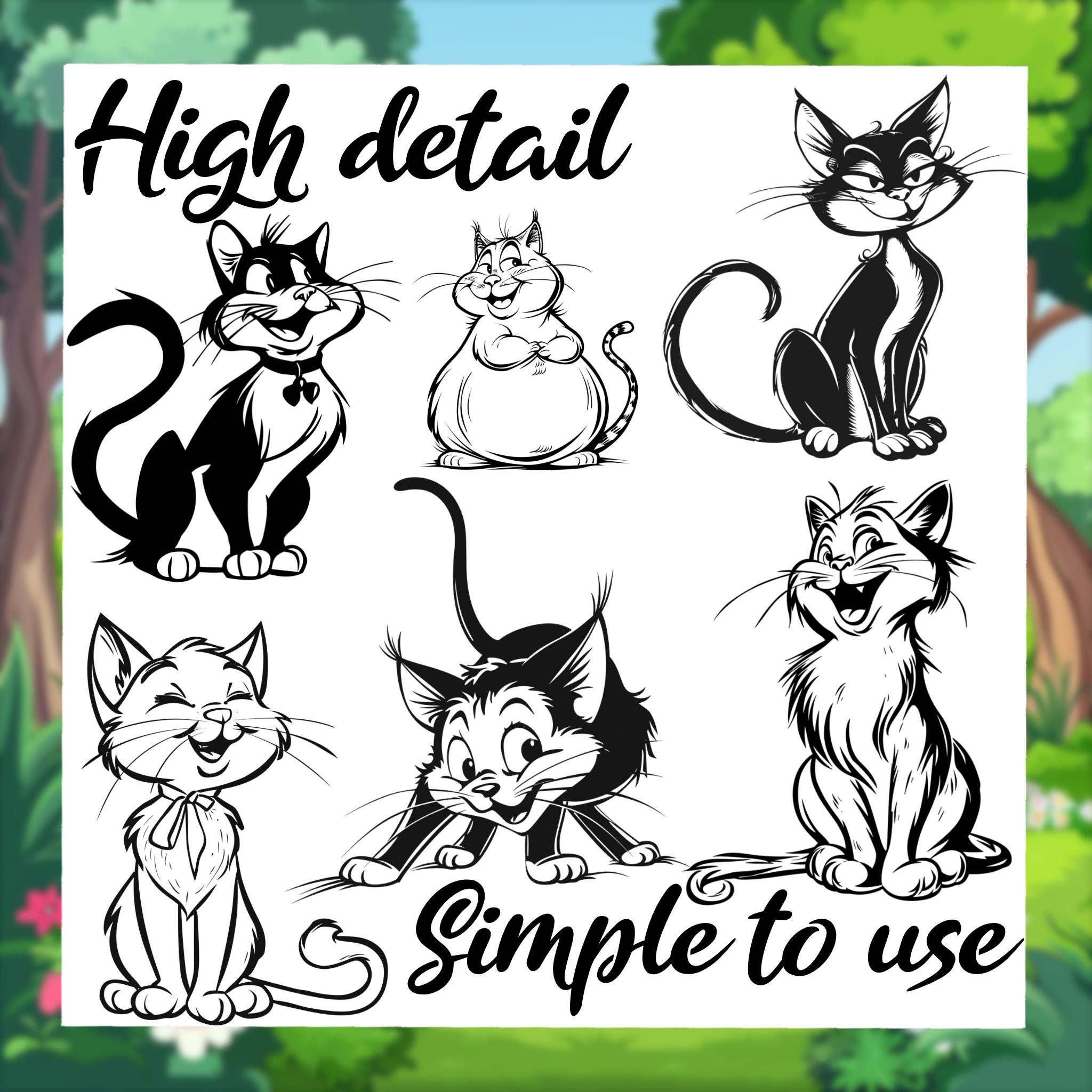 Retro Cartoon Style Dogs Procreate Stamps | Cats Digital Art | Dog ...