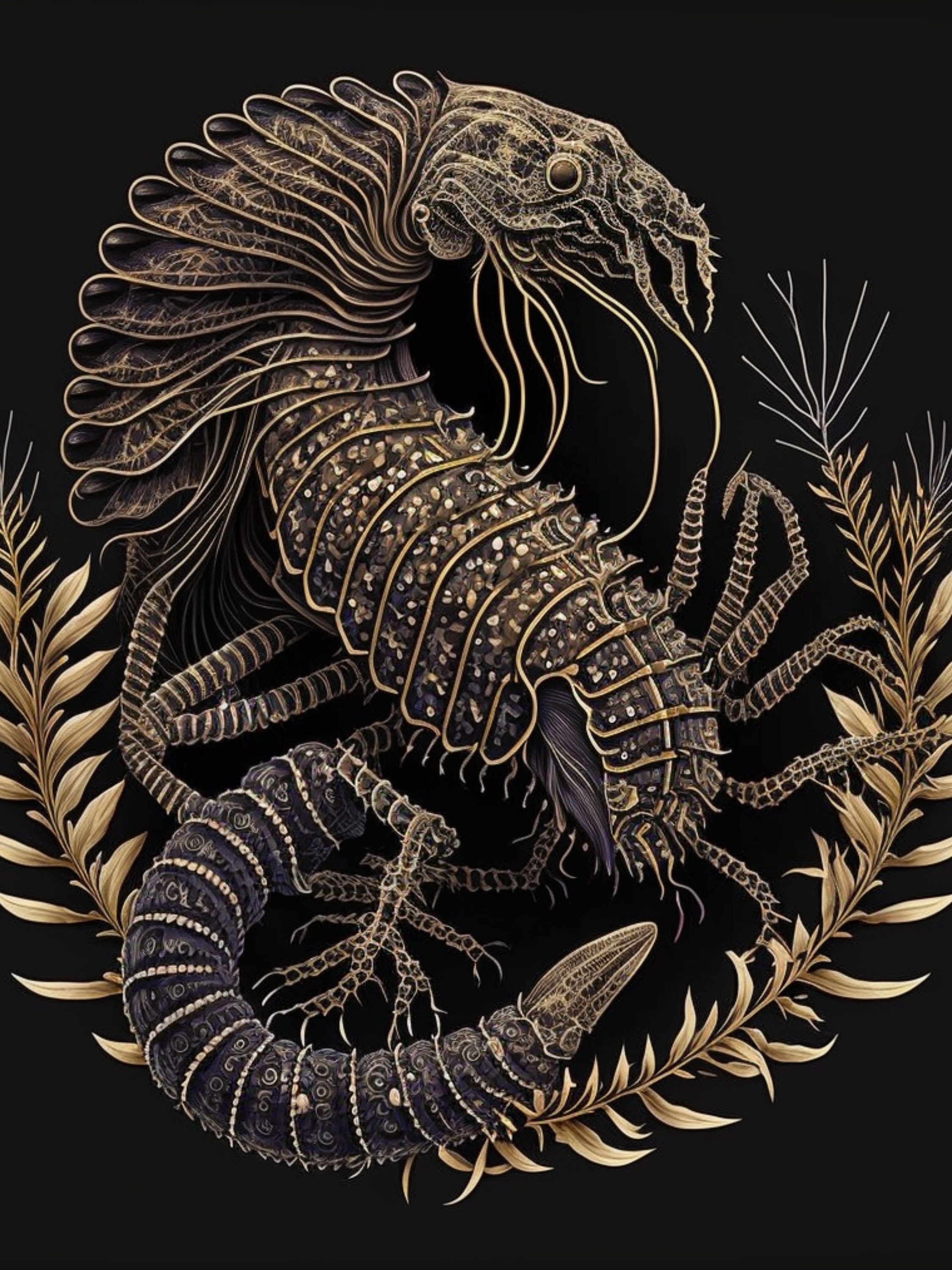 Scorpio Horoscope Digital Print - Animal Symbol of Scorpio Zodiac as ...
