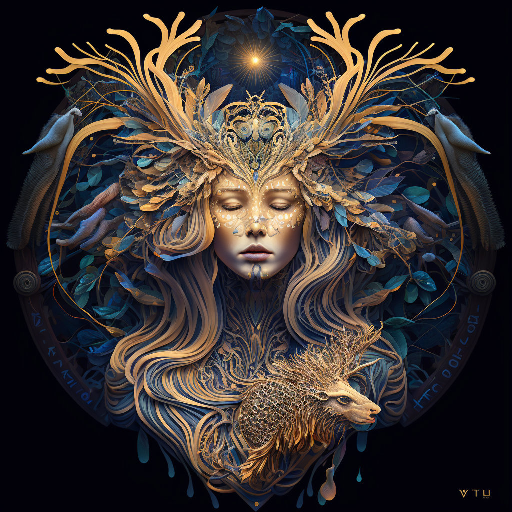 Virgo Horoscope Digital Print - Female Goddess Virgo Zodiac Wall Art ...