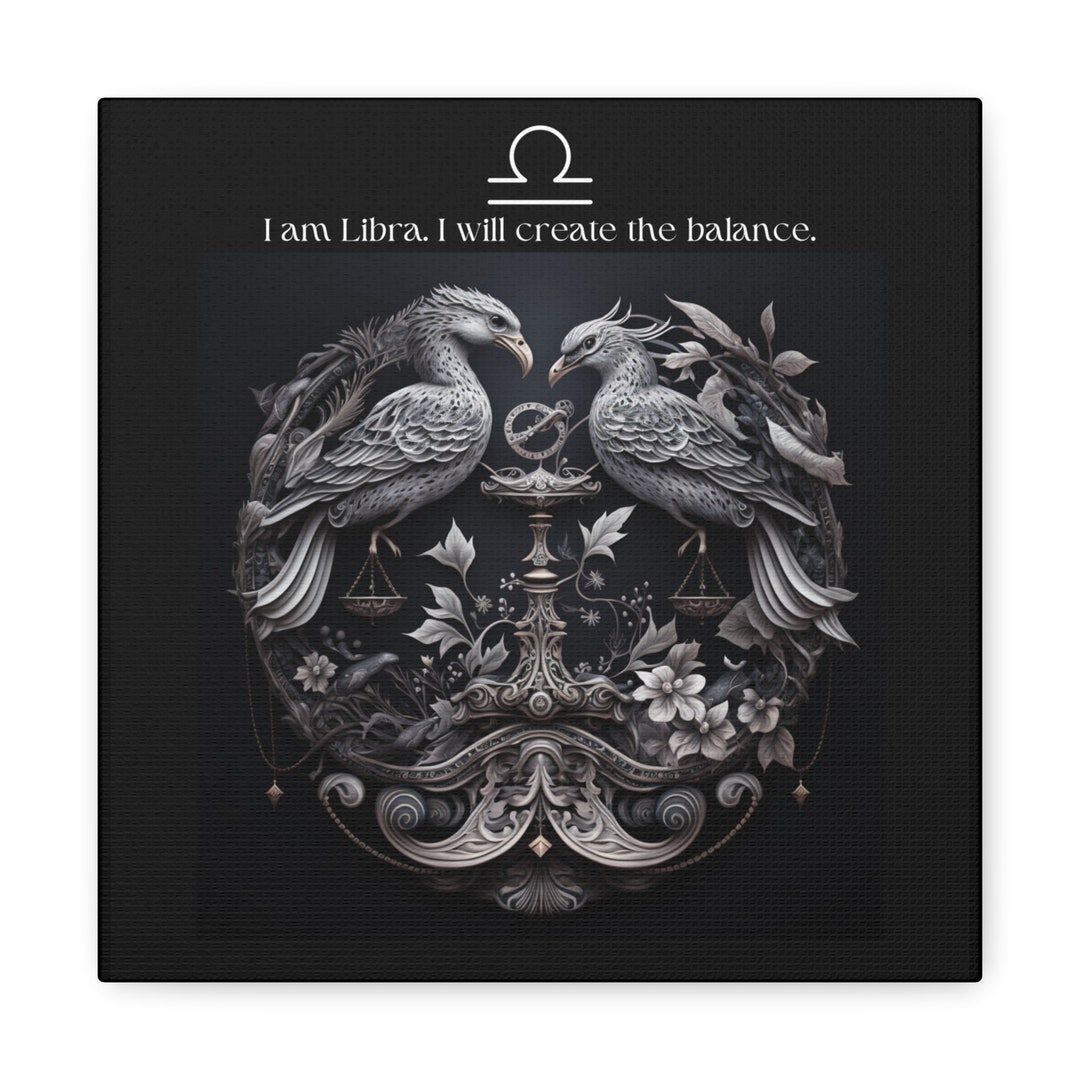 Libra Scales Zodiac Celestial Canvas Gallery Wraps - Etsy